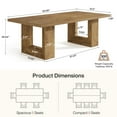 Finmind Farmhouse Dining Table for 4-6 People, 63-inch Rectangular ...