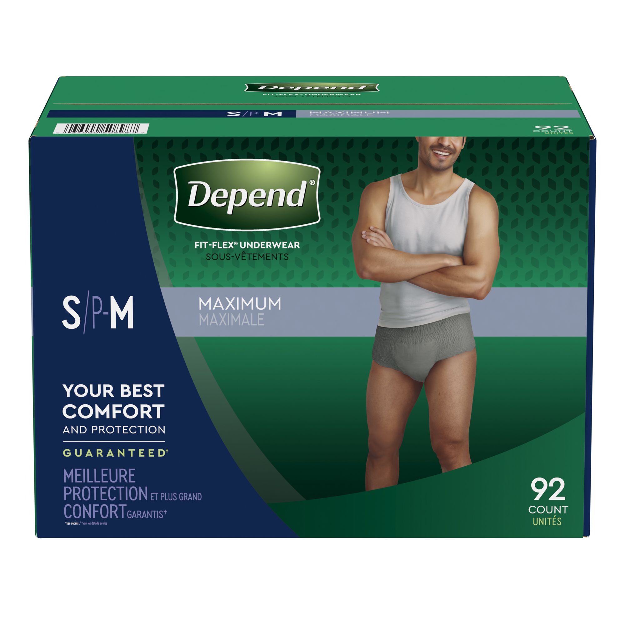 Depend Fit Flex Small Medium Maximum Absorbency Underwear Men 92 Count Depend Fit Flex Small Medium Maximum Absorbency Underwear Men 92 Count