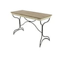 DecMode 30" x 46" Brown Wood Industrial Console Table - Walmart.com