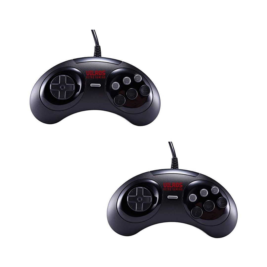 Vilros Retro Gaming SEGA Genesis Style USB Gamepads-Set of 2 - Walmart.com