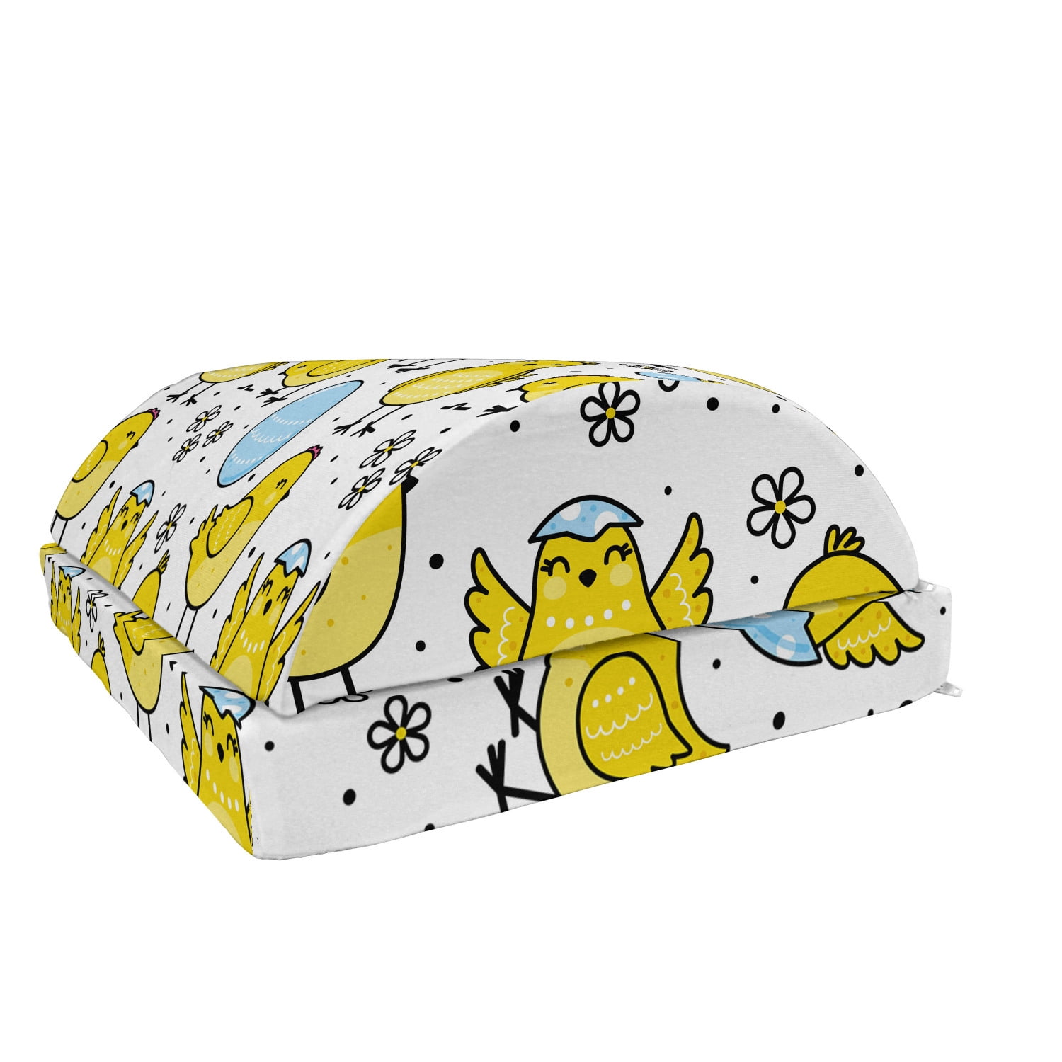 Farm Animal Foot Rest, Chick and Cracked Easter Egg with Daisy Motifs ...