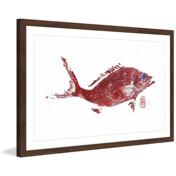 "Red Snapper 2" Framed Painting Print - Walmart.com