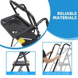 KINGRACK, 5 Step Folding Ladder, 800lbs Capacity, Sturdy Steel ...