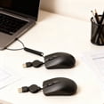 7829 Childrens Mini Computer Mouse USB Opt Retractable Cord Quiet High ...