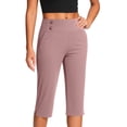 Capri Pants for Women Stretchy High Waisted Work Capris Causal Comfy ...