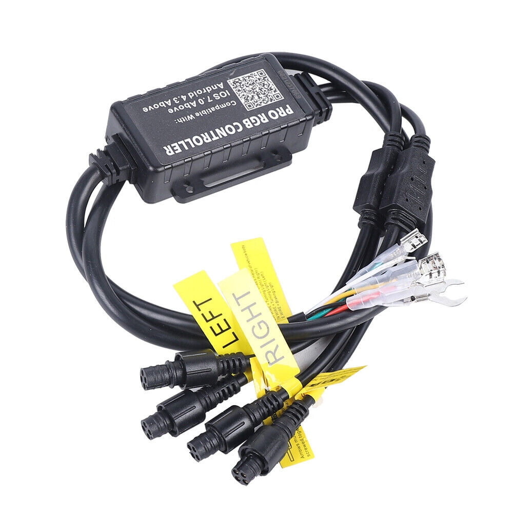Buy CNCEST 4x17.5 Bluetooth Double Row LED Wheel Ring Lights Color RGB ...