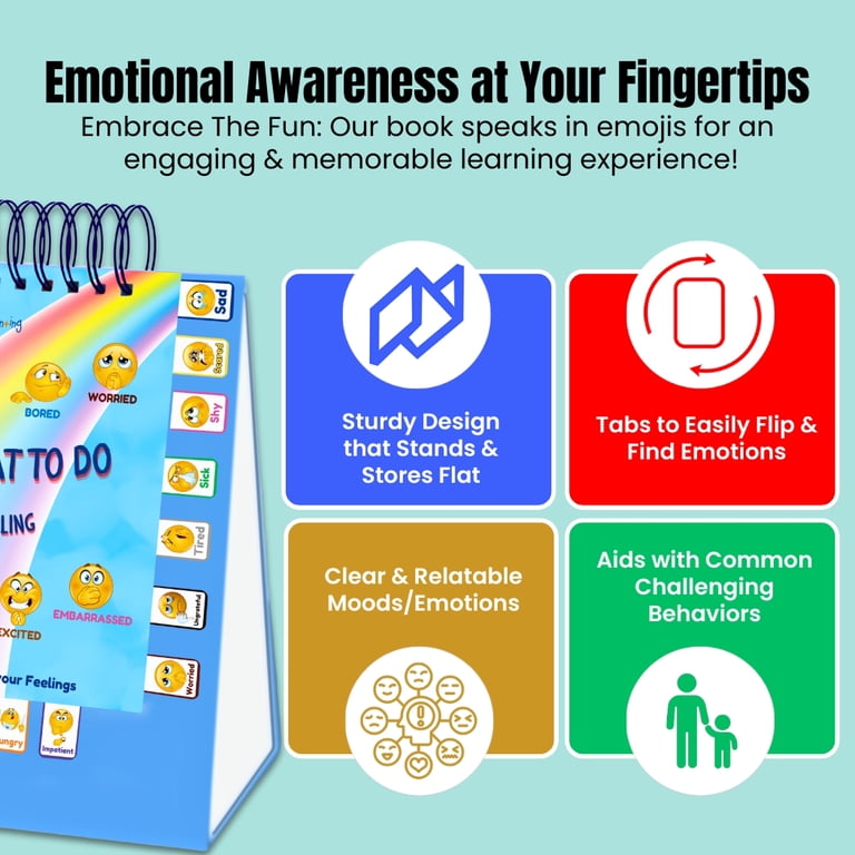 Feelings Chart For Kids With Coping Strategies Emotions Flip Book For ...