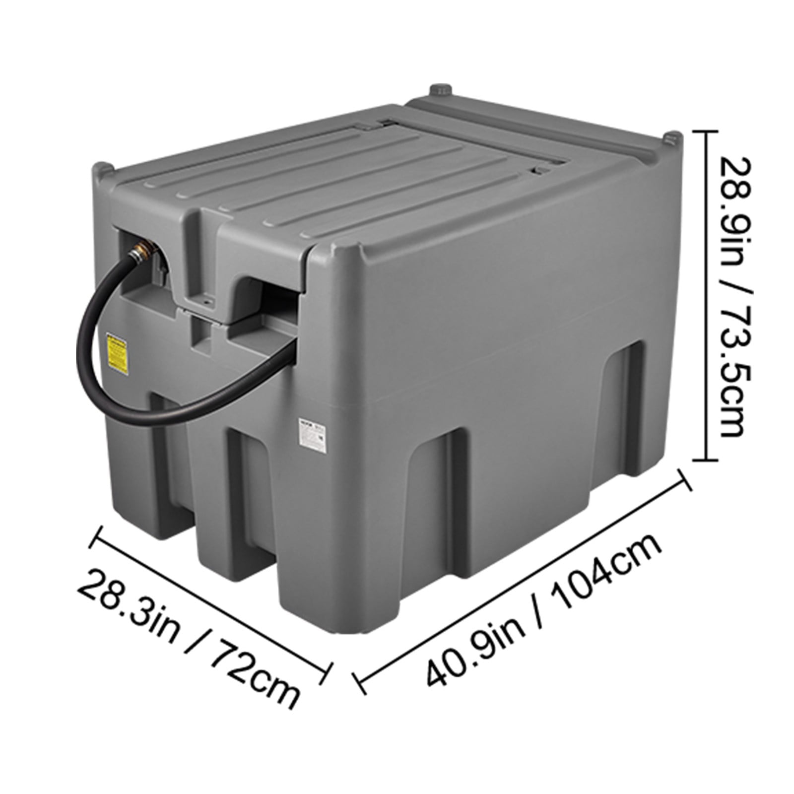 VEVOR Portable Diesel Tank, 58 Gallon Capacity, Diesel Fuel