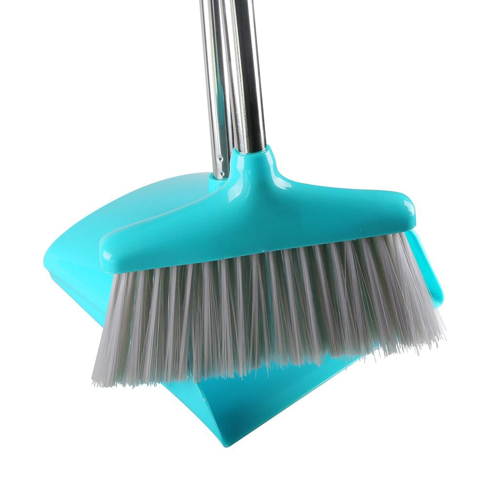 FGY Broom and Dustpan Set with Extended Handle for Indoor and Pet ...