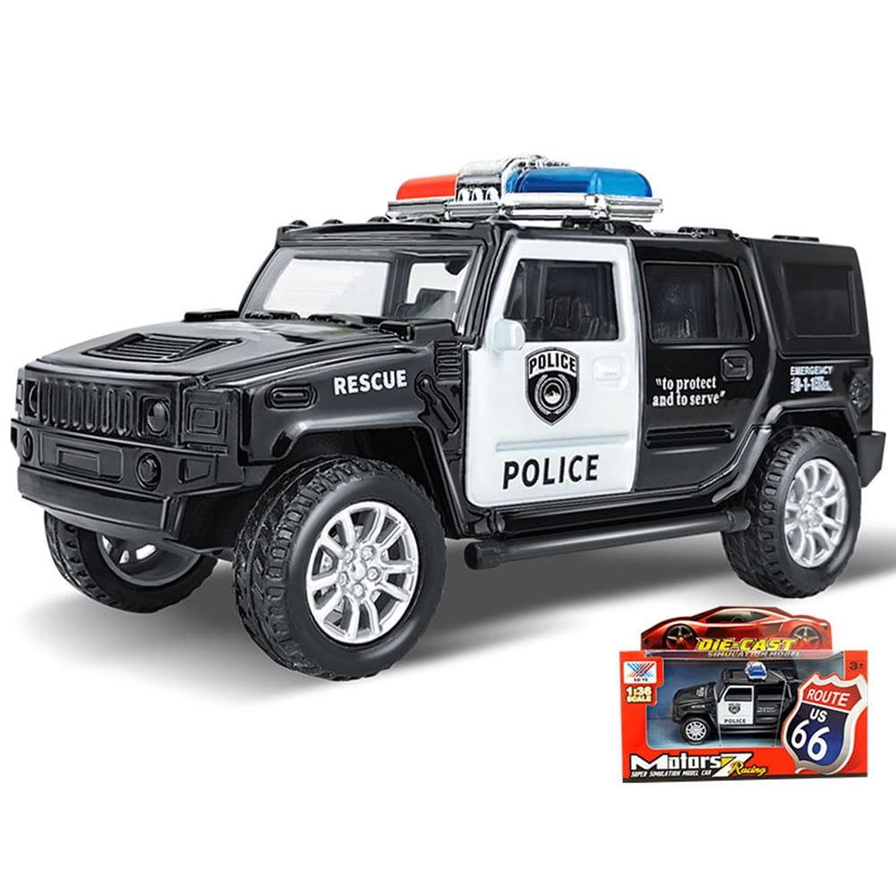 Cuteam Car Toy,1/36 Simulation Police Car Vehicle Pull Back Truck Model ...