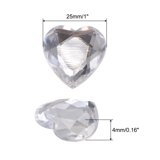 Uxcell 20Pcs Acrylic Heart Rhinestone 25mm Flat Back Plastic Gems for ...