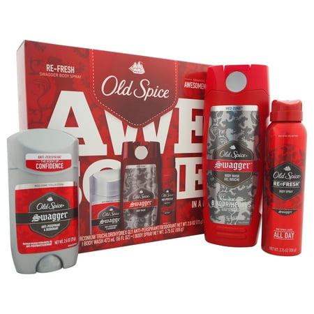 Awesome In a Box by Old Spice for Unisex - 3 Pc Kit 2.6oz Swagger ...