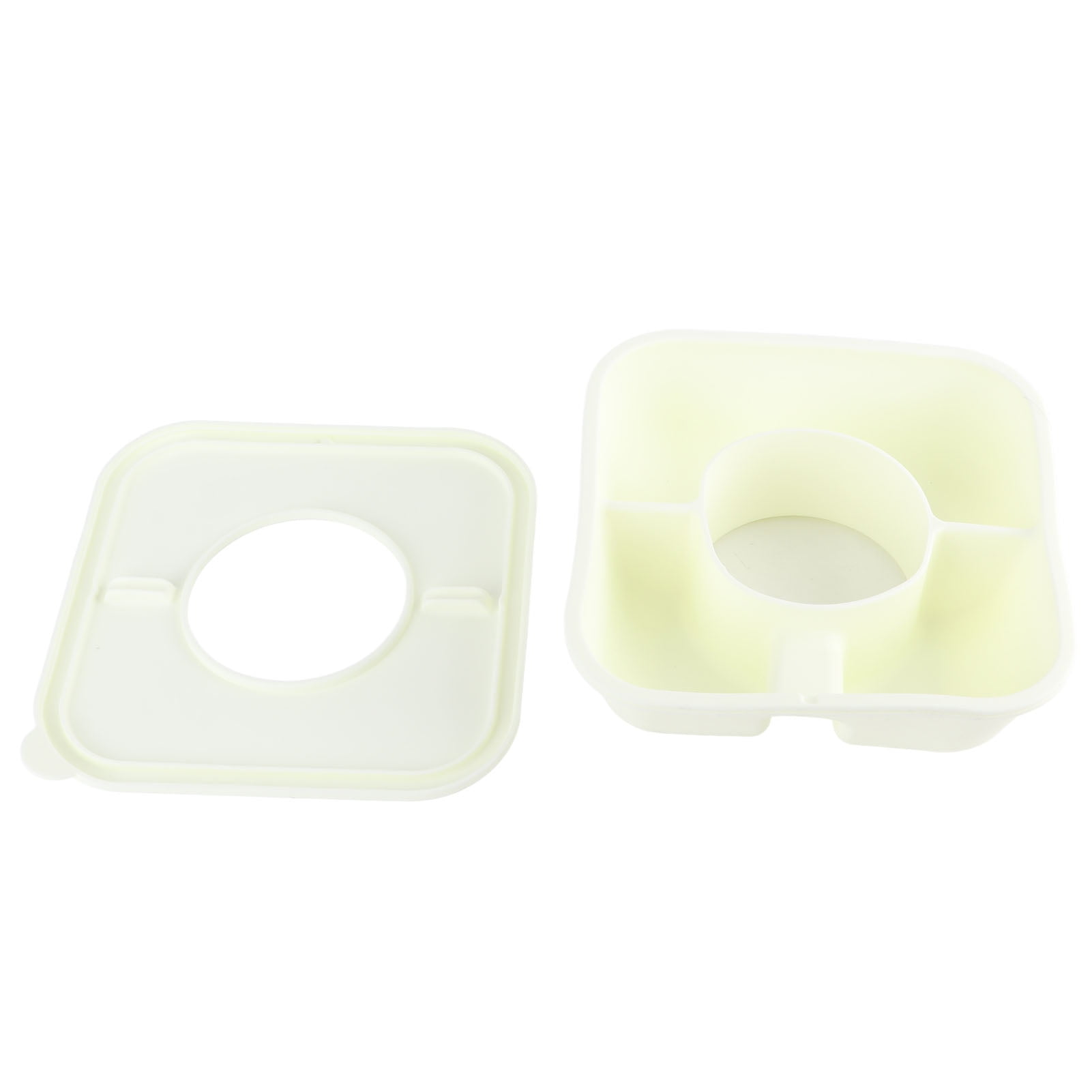 Recipiente para refrigerios Nikou con tapa rectangular 3 compartimentos ...