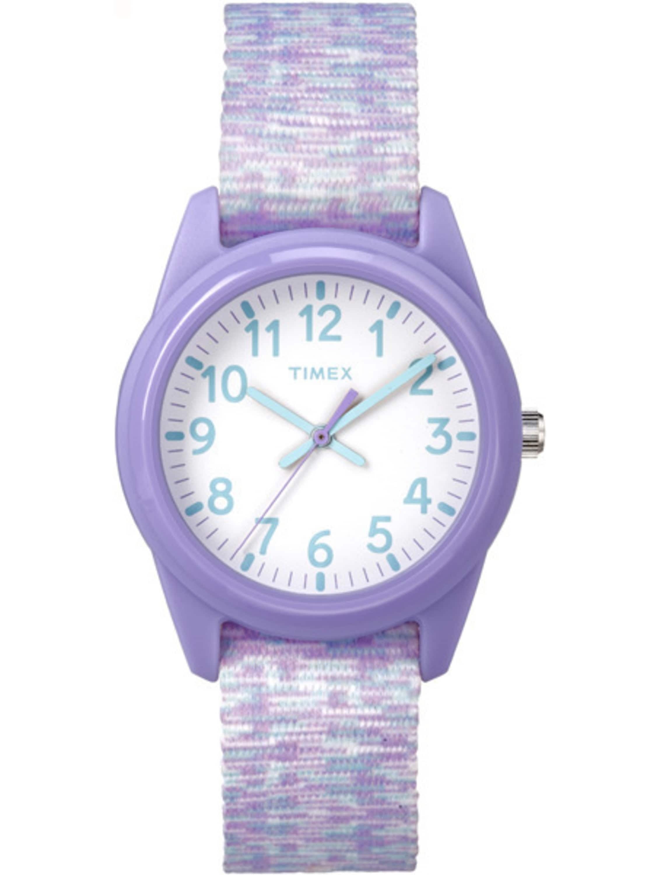 Timex - Girls' Time Machines Analog Resin Watch, Purple/White Sport ...
