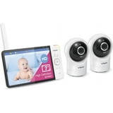 "VTech Smart Wi-Fi Video Baby Monitor with 7"" PTZ Screen and 2 High ...