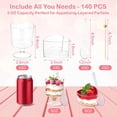 140Pcs Dessert Cups with Spoons, 5Oz Mini Clear Appetizer Parfait Cups ...