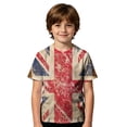 Boy Shirts Size 2-3Y Youth Union Jack Print Short Sleeve Crew Neck Soft ...