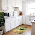 Black Cat Door Mat 18x30 Inch Colorful Floral Wildflowers Garden Boho ...