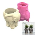 3D Elephant Flower Pots Mold Epoxy Resin Molds Pen Holder Holder Cement ...