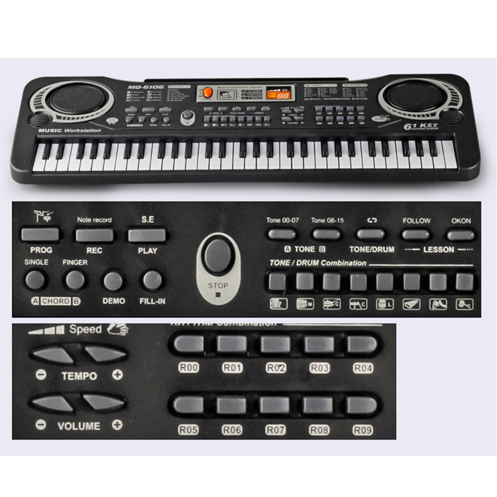 Buy 61 Keys Keyboard Piano, Electronic Digital Piano with Built-In ...