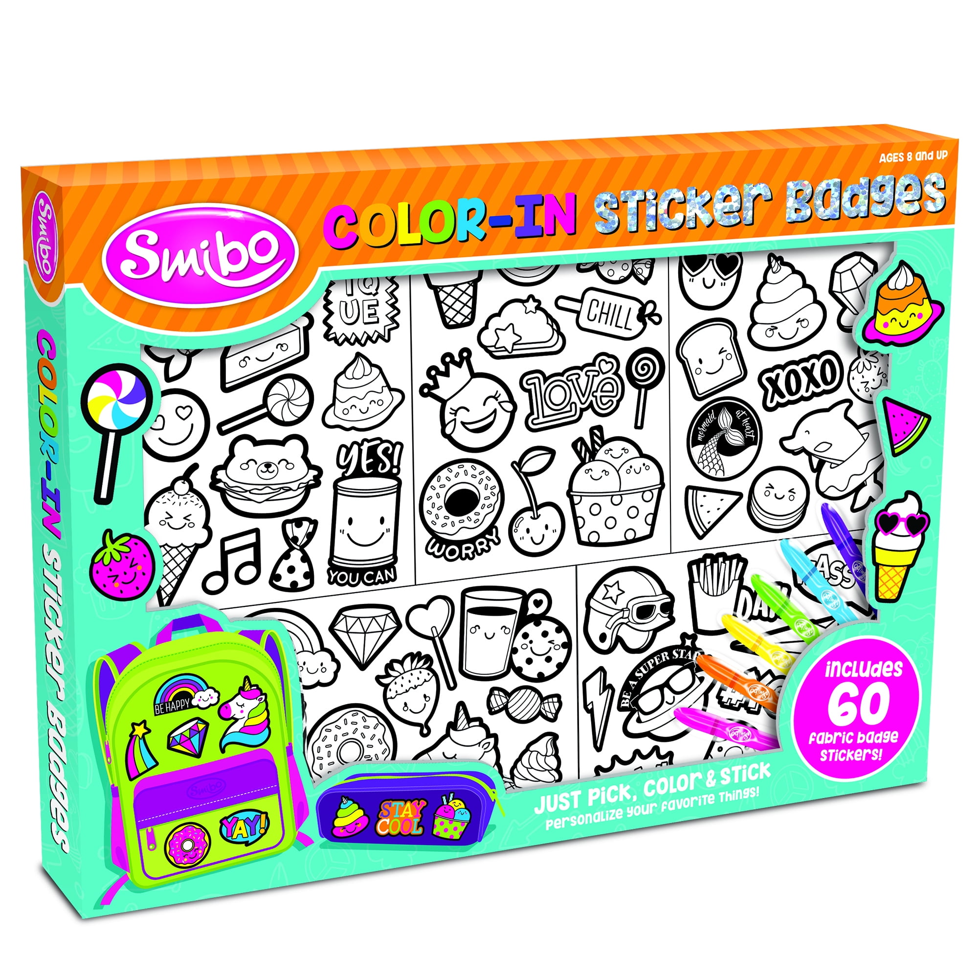 Smibo Color in Fabric Badge Stickers, 60 Pieces - Walmart.com