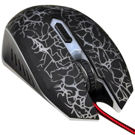 luminous mice LED mouse USB plug wired mice 6 buttons led mice 4000DPI ...