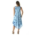 Riviera Sun Tie Dye Summer Dress with Floral Hand Painted Design (Light ...