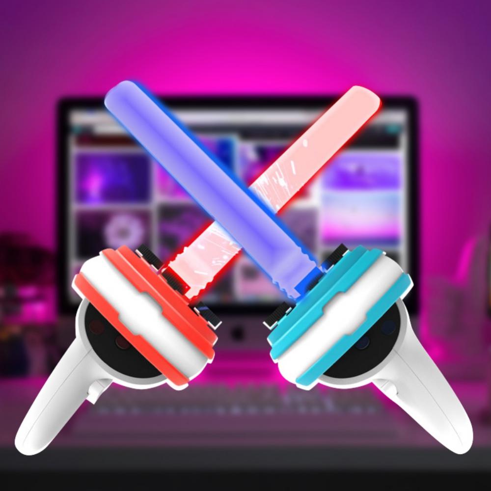 Buy VR Game Saber for Quest 2 Controllers, Lightsaber VR Gamepad Grip ...