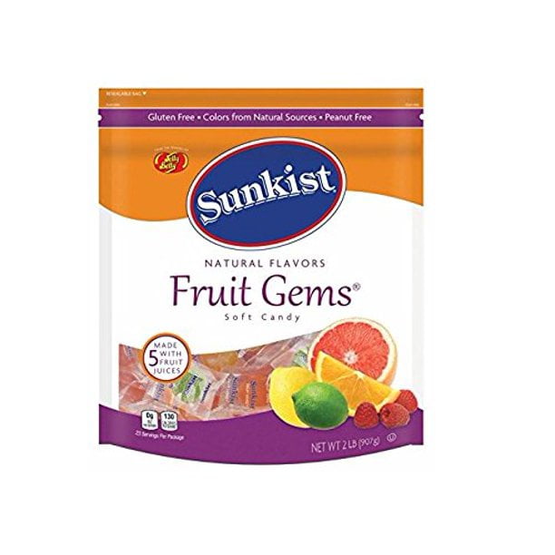 Jelly Belly Sunkist Fruit Gems Assorted Soft Candy, 2 lbs. - Walmart ...