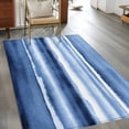 Blue Stripes Washable Rug 2.7x5 Area Rug for Living Room Bedroom Non ...