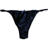 Yavorrs Womens Silk G String Thong, Double Layer Silk Gusset, Elastic ...