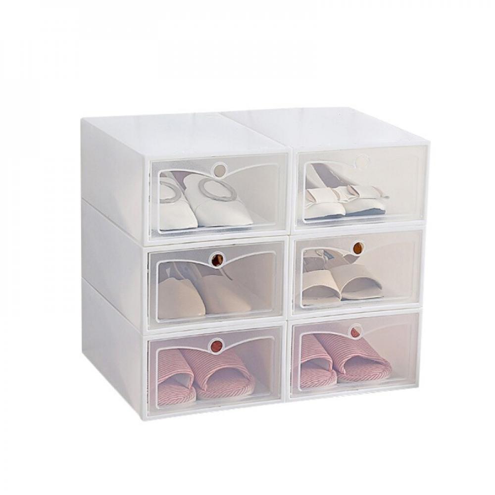 Foldable Shoes Box Transparent Storage Shoe Box Drawer Organizer ...