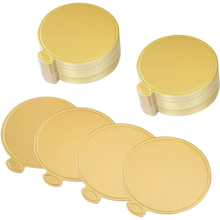 nipocaio Mousse Cake Boards Disposable Gold Cardboard Round Cake Stands ...