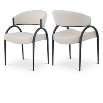 Meridian Furniture Elegant Privet Beige Dining Room Chairs (Set of 2 ...