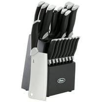 Oster Evansville Stainless Steel Blade Cutlery Set with Plastic Handles ...
