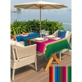 Abstract Mexican Stripes Rectangle Outdoor Tablecloth with Umbrella ...