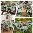 Abstract Dark Green Palm Leaves Table Cloth 54x54in, Waterproof Square ...