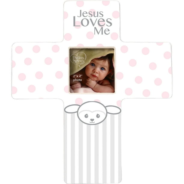 Precious Moments Precious Lamb Jesus Loves Me Cross Photo Frame Girl ...