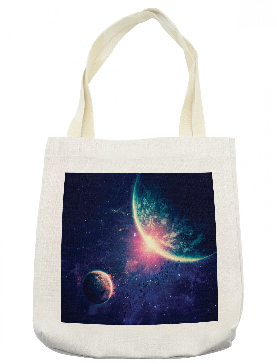 Galaxy Tote Bag, Outer Space Theme Planet Earth Mars in Space Discovery ...