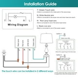 2 Pack Touch Dimmer Switch for Lamp 3 Way Touch Control Module 3 Levels ...