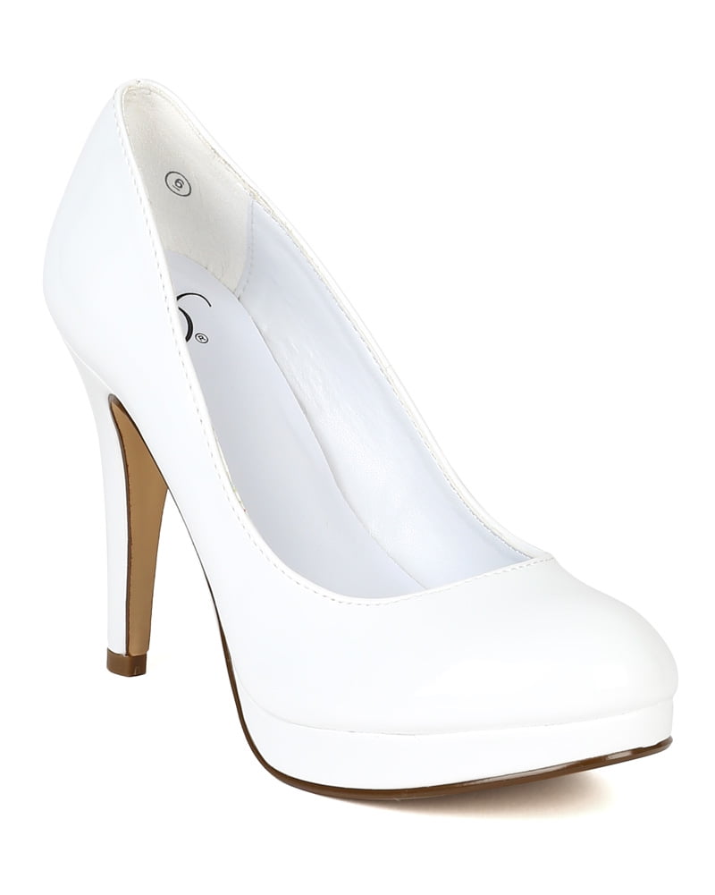 Delicious Eiffel-H New Women Patent Round Toe Platform Heel Pump Size 5 ...