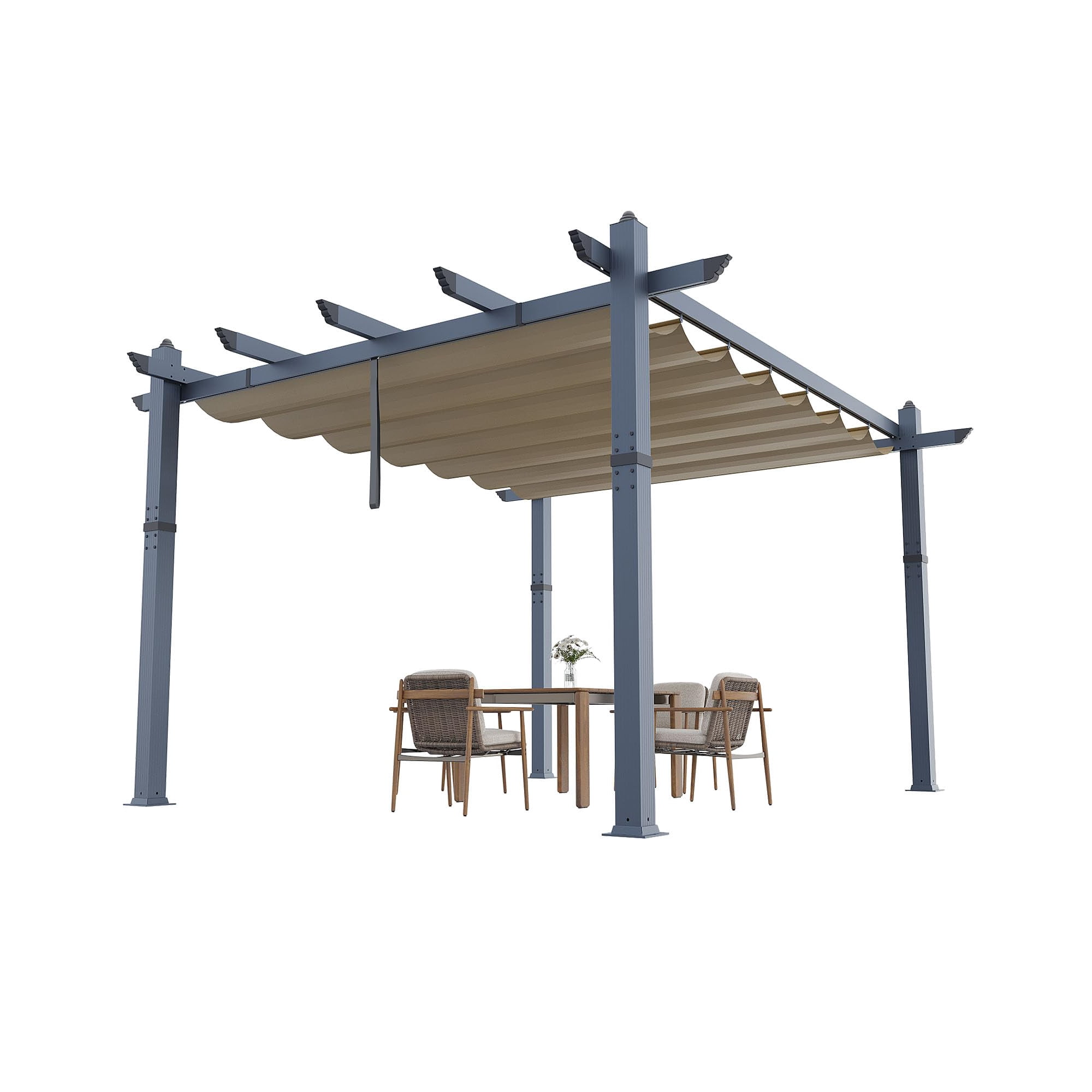 Click here for Akdsteel 10x13 Ft Modern Aluminum Pergola  Outdoor... prices