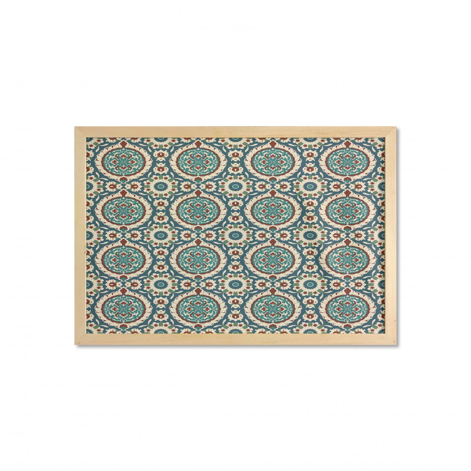 Orient Wall Art with Frame, Graphic Design of Classic Eastern Patterns ...