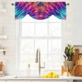 Abstract Gradient Art Tie Up Valance Curtains Blue Purple Pink Ombre ...