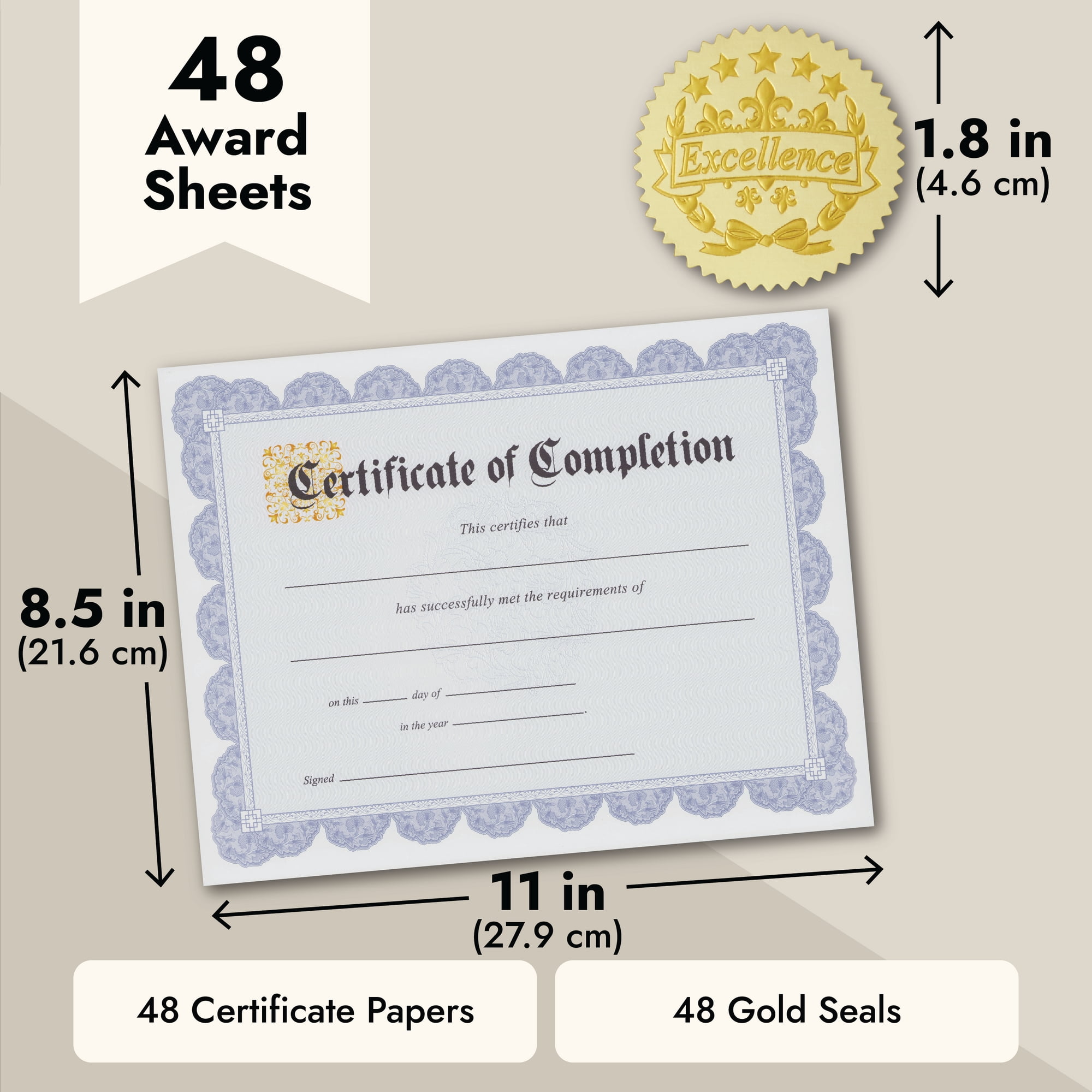 Certificate of Completion Paper Sheets - 8.5 x 11 Philippines | Ubuy