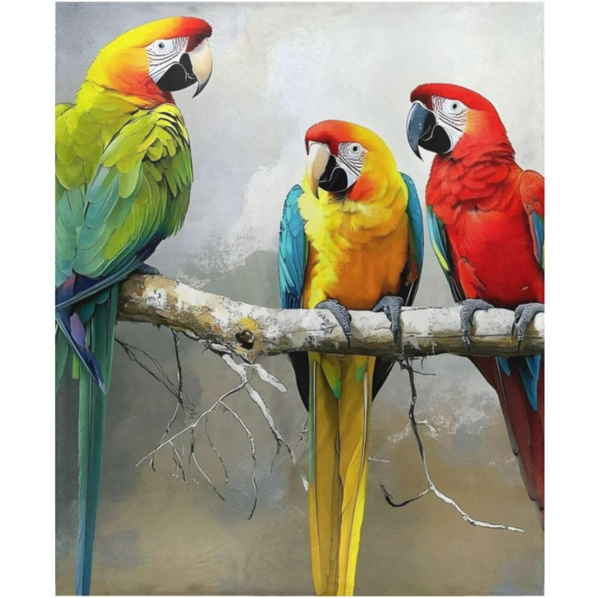 Click here for Kervinter Fleece Blanket Parrots Colorful Branch... prices