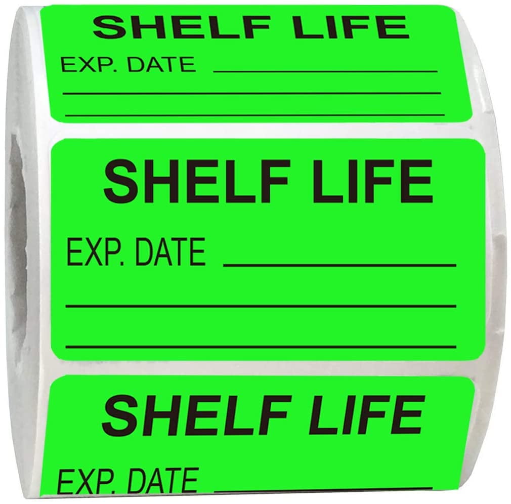 Shelf Life Labels 1X2 inch Shelf Life Stickers for Food Rotation 500 ...