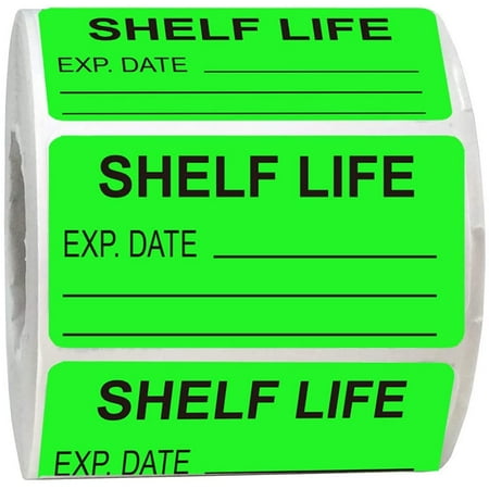 Shelf Life Labels 1X2 inch Shelf Life Stickers for Food Rotation 500 ...