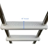 Aqua Select Hi-Rise Reverse Bend Stainless Steel in-Pool Ladder with ...