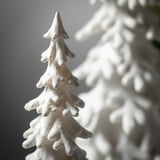 Snow Covered Pine Tree White 18.5"H Resin Set of 2 - Walmart.com